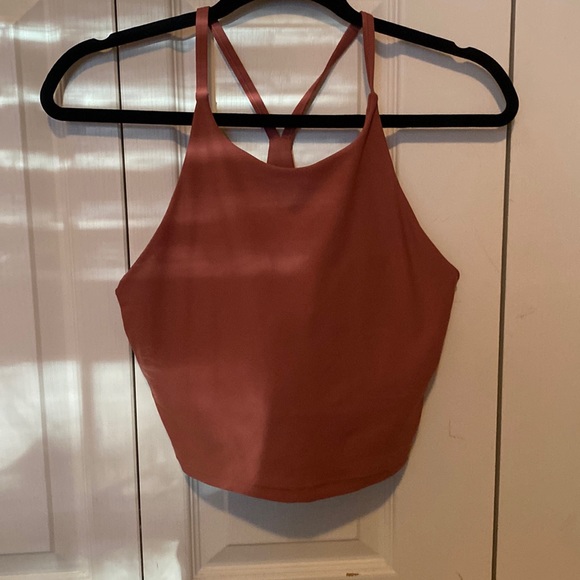 Old Navy | Tops | Old Navy Rust Medium Built In Bra Razorback Cropped ...